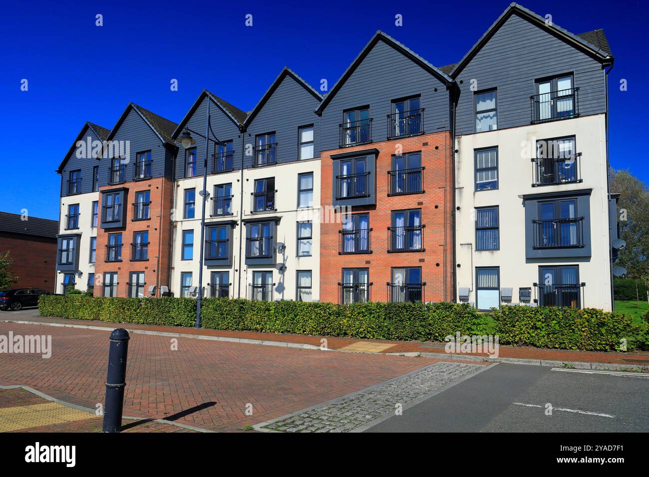 New housing development at Old Barry Dock area, Barry, South Wales, UK ...