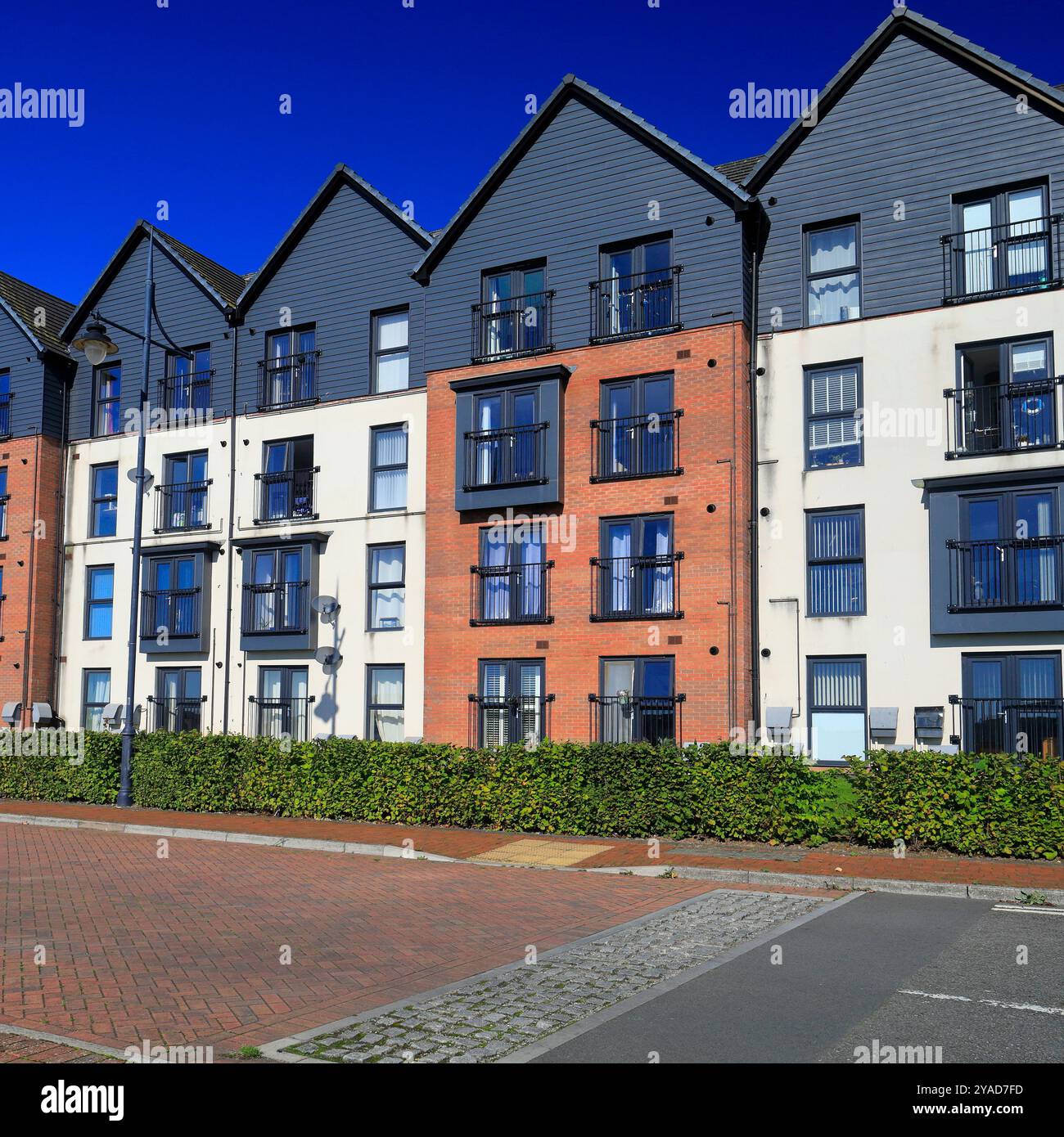 New housing development at Old Barry Dock area, Barry, South Wales, UK ...