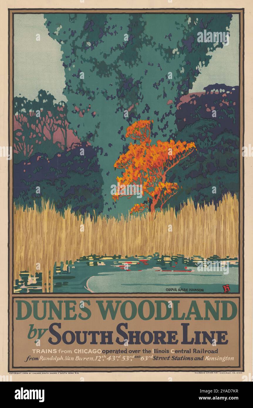 Dunes Woodland In the Indiana Dunes National and State Parks. Poster ...