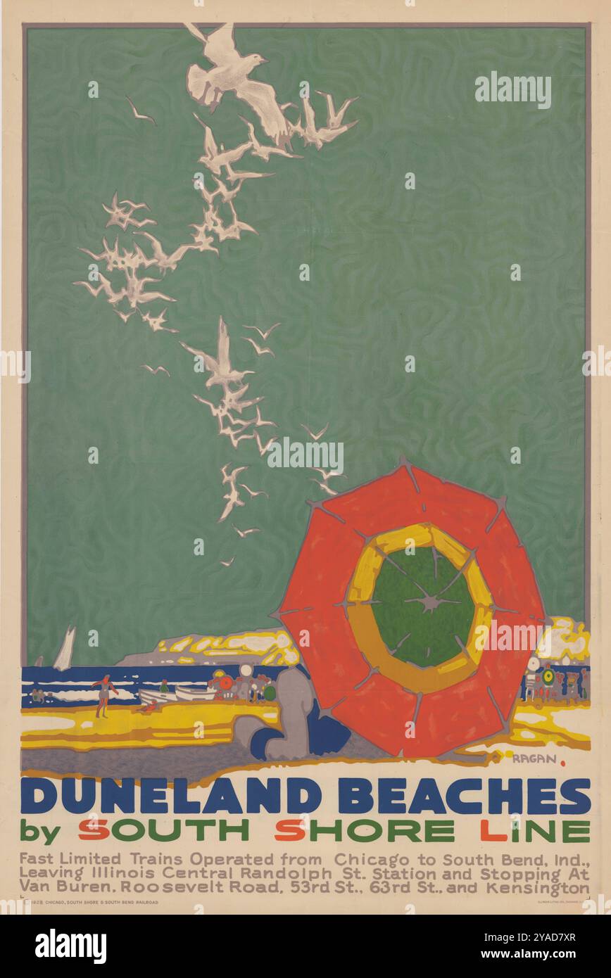 Duneland Beach at Indiana Dunes National and State Parks. Poster from ...