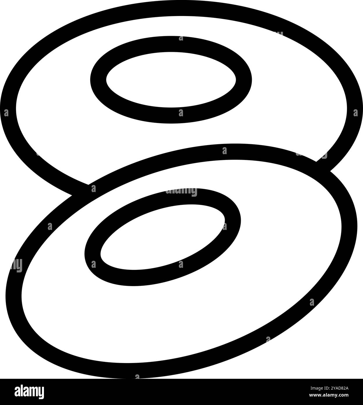 Line art vector drawing of two round candies with filling, isolated on ...