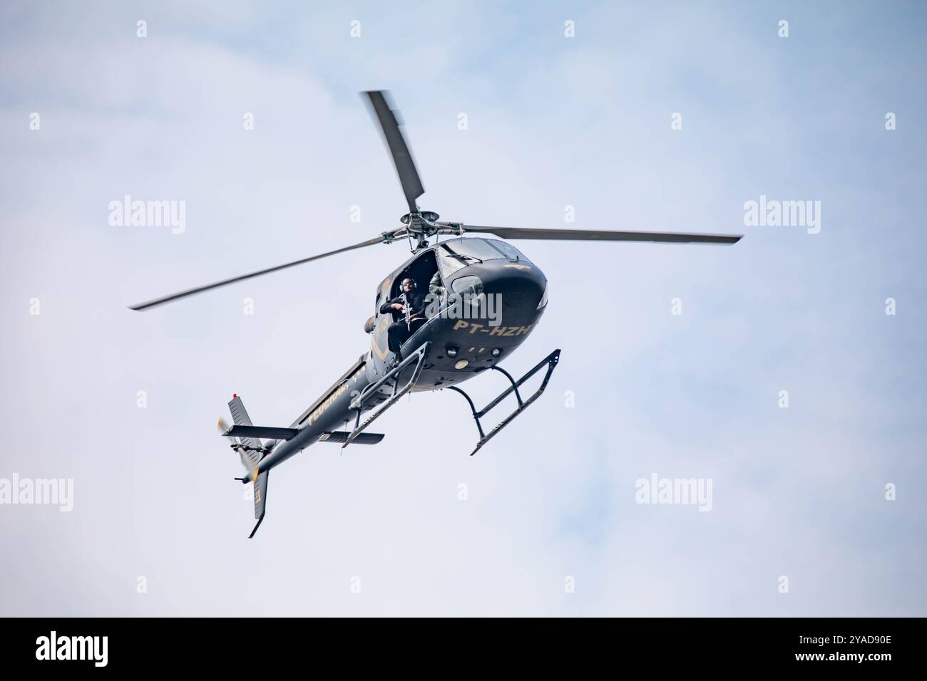 Brazil October 14, 2024: Brazilian Federal Police helicopter flying ...