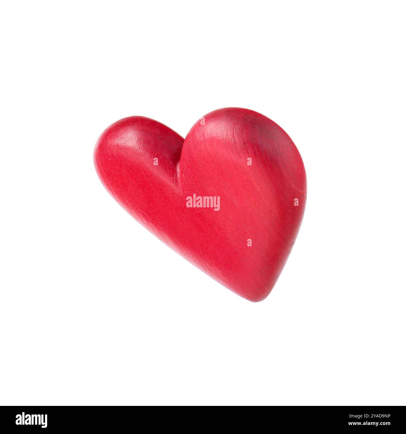 One red decorative heart isolated on white Stock Photo - Alamy