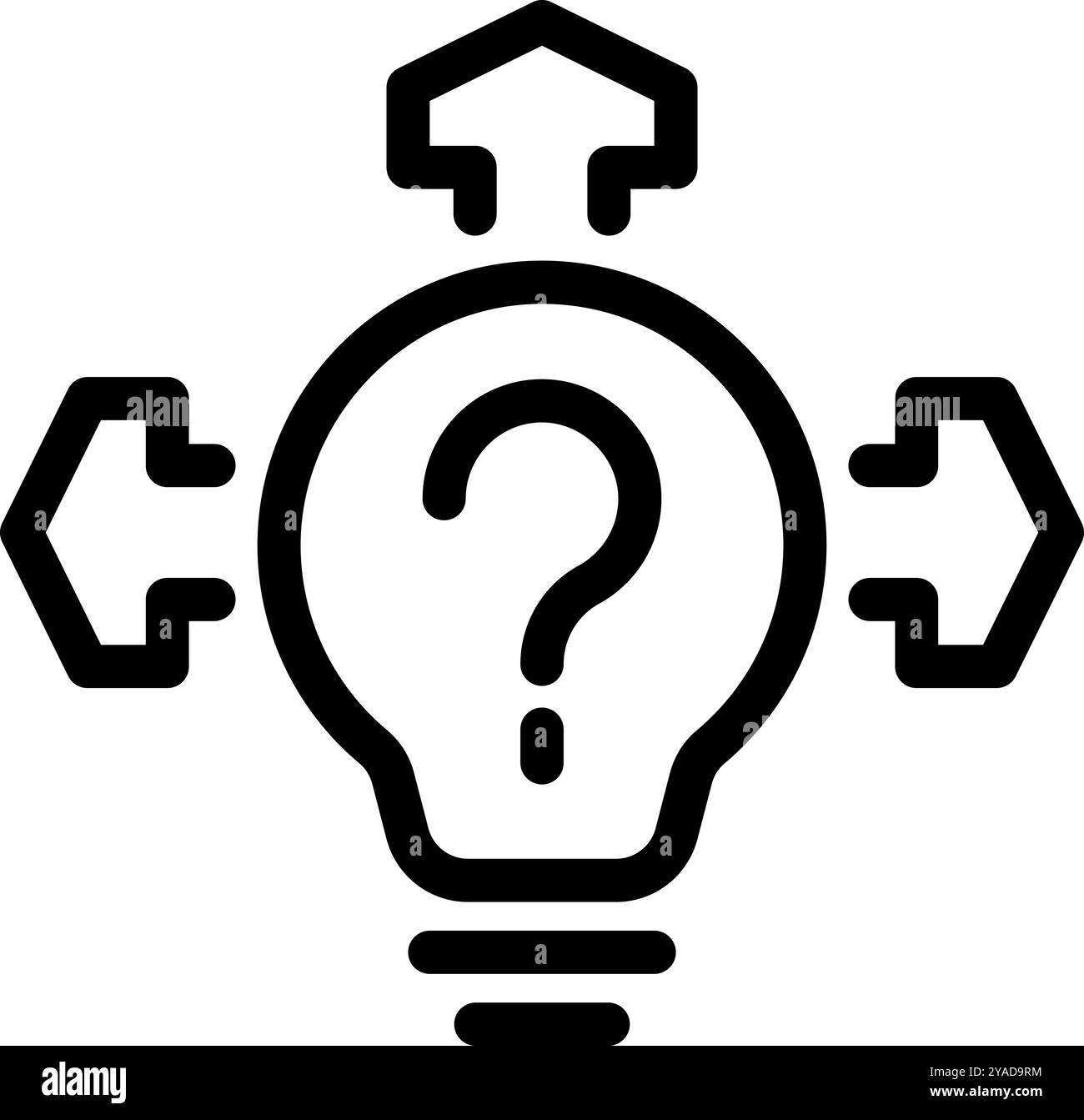 Simple vector icon representing the concept of making a decision about ...