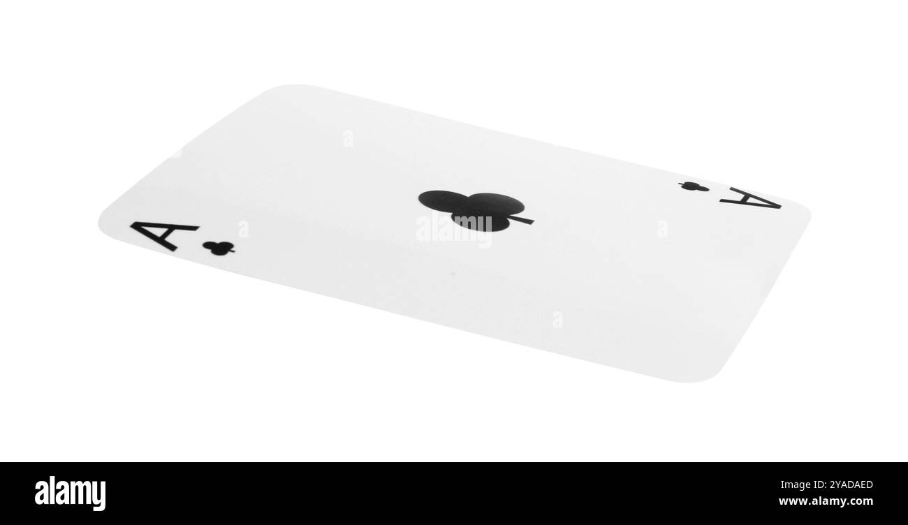 Poker game. One playing card isolated on white Stock Photo - Alamy