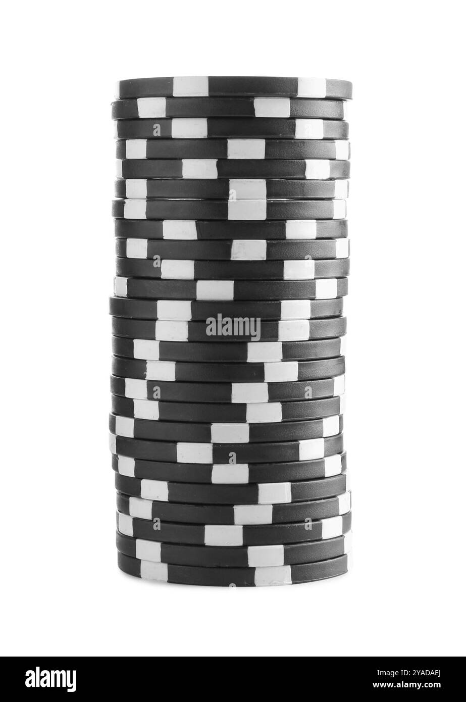Poker chips on black Black and White Stock Photos & Images - Alamy