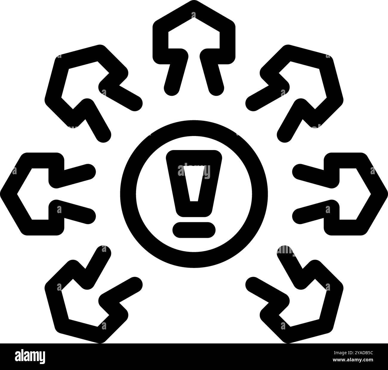 This vector illustration shows the concept of focusing on the problem ...