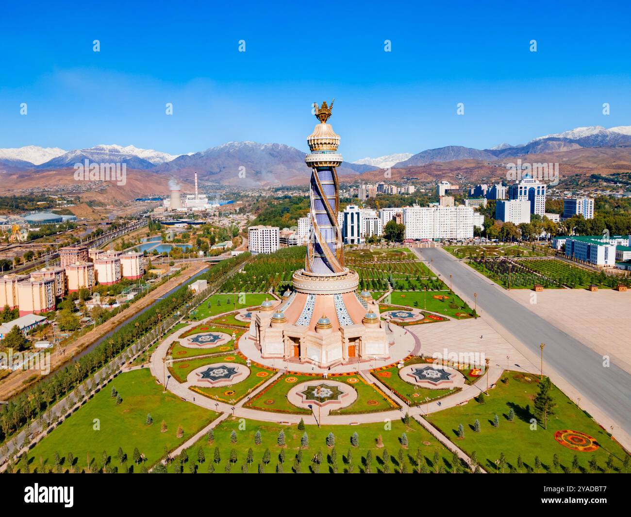 Dushanbe, Tajikistan - October 20, 2022: The Istiklol complex aerial ...