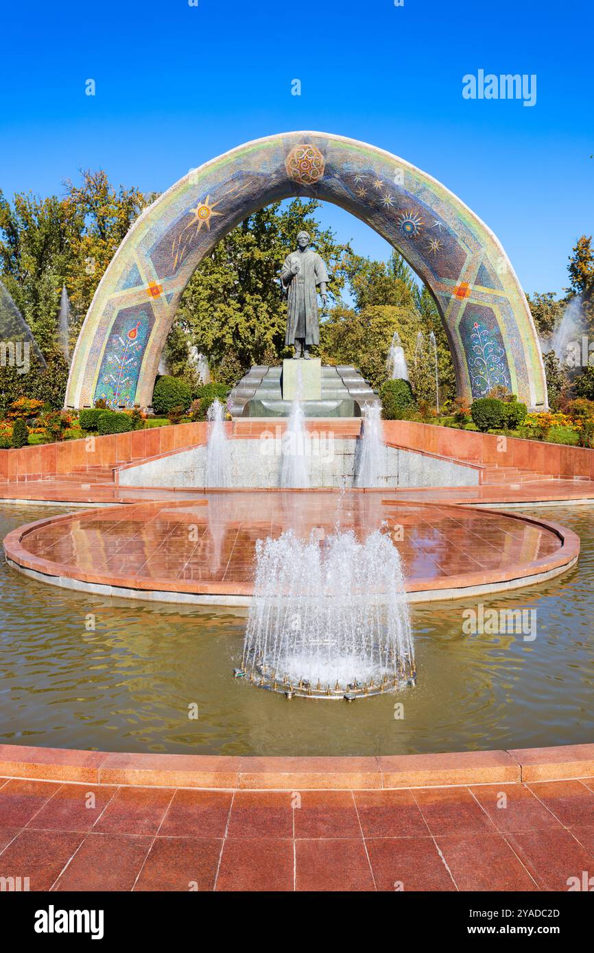 Dushanbe, Tajikistan - October 21, 2022: The statue of Rudaki poet at ...