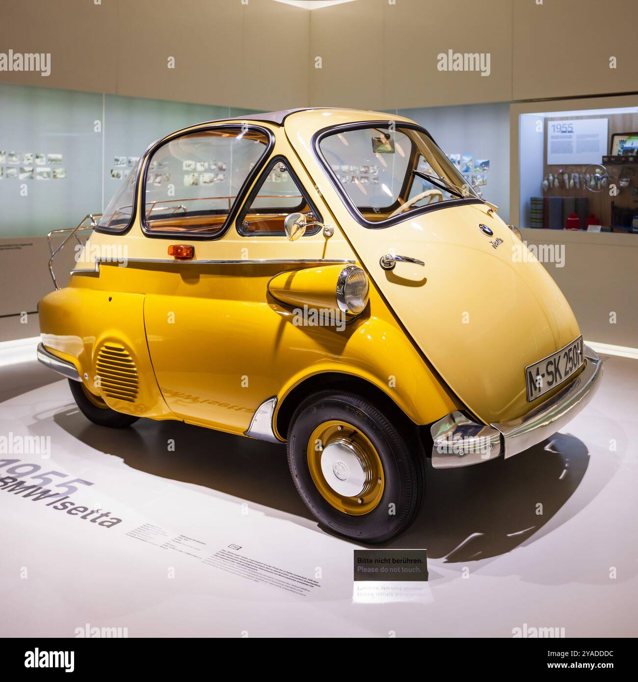 Munich, Germany - July 08, 2021: 1955 BMW Isetta 250 microcar in BMW ...