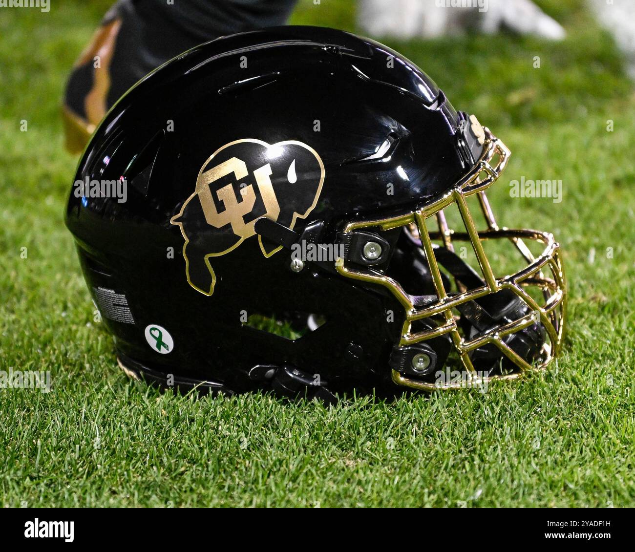 October 12, 2024: A Colorado Buffalo helmet lays on the field before ...