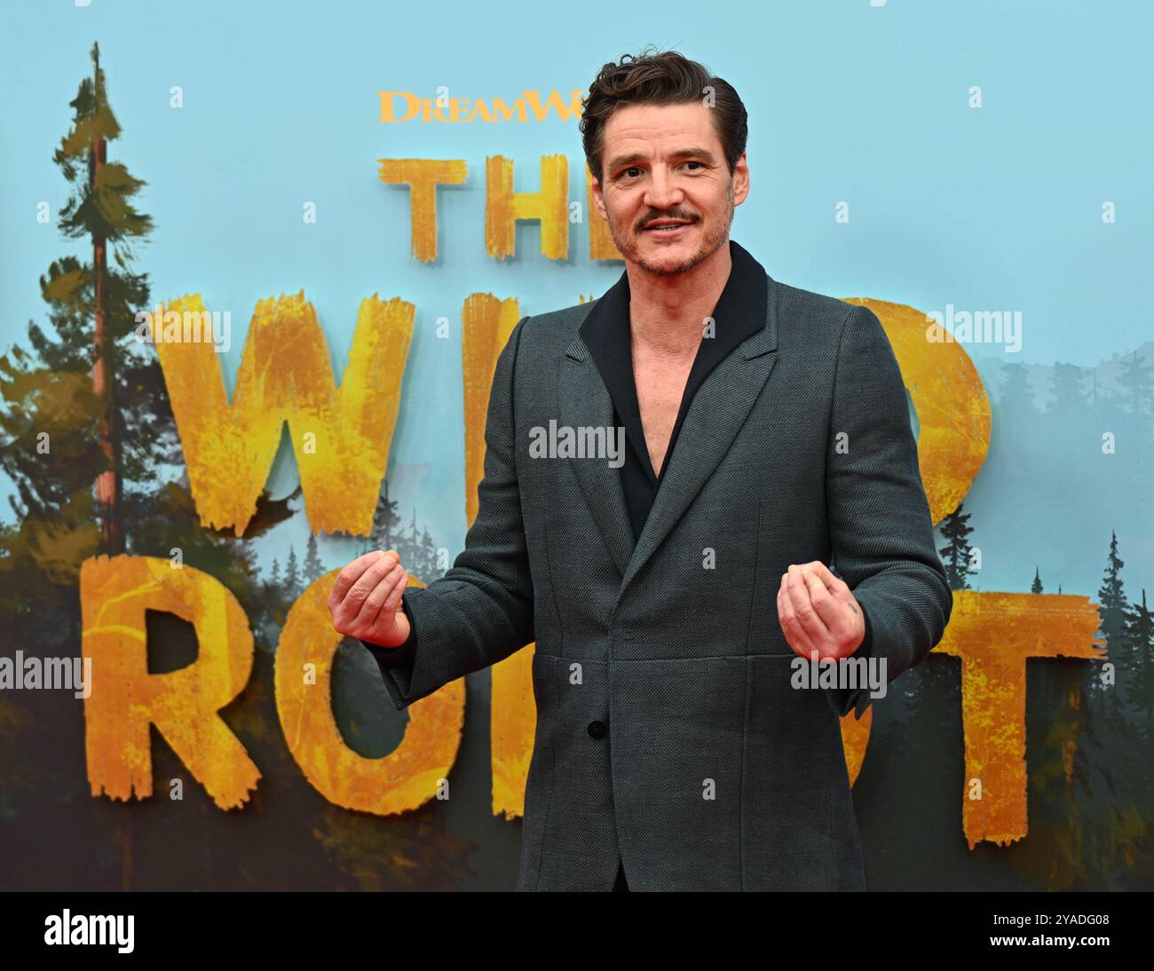 LONDON, UK. 13th Oct, 2024. Pedro Pascal attends "The Wild Robot ...