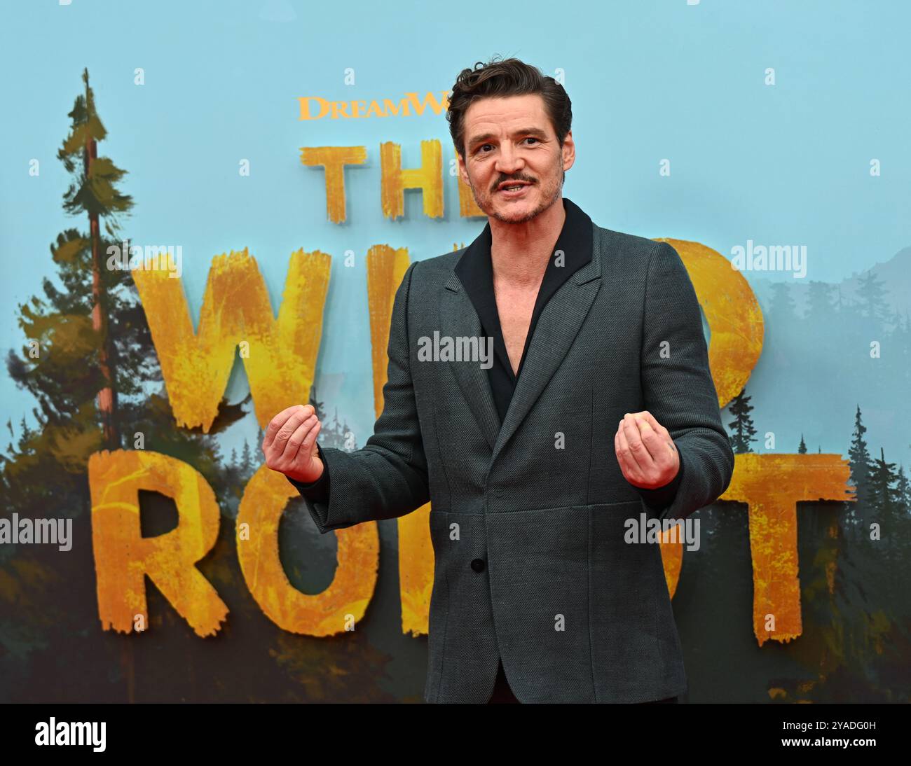 LONDON, UK. 13th Oct, 2024. Pedro Pascal attends "The Wild Robot ...