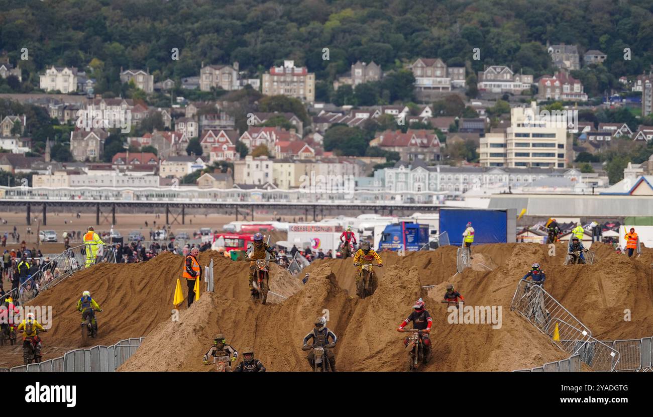 Riders compete during the ROKiT Weston Beach Race 2024 in Weston-super ...