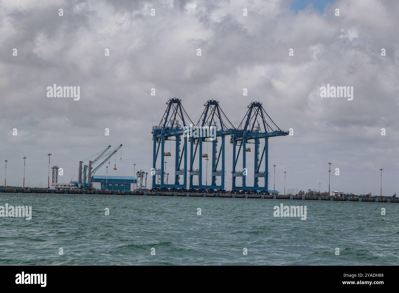 Lamu, Kenya. 13th Oct, 2024. A view of the newly developed Lamu Port ...