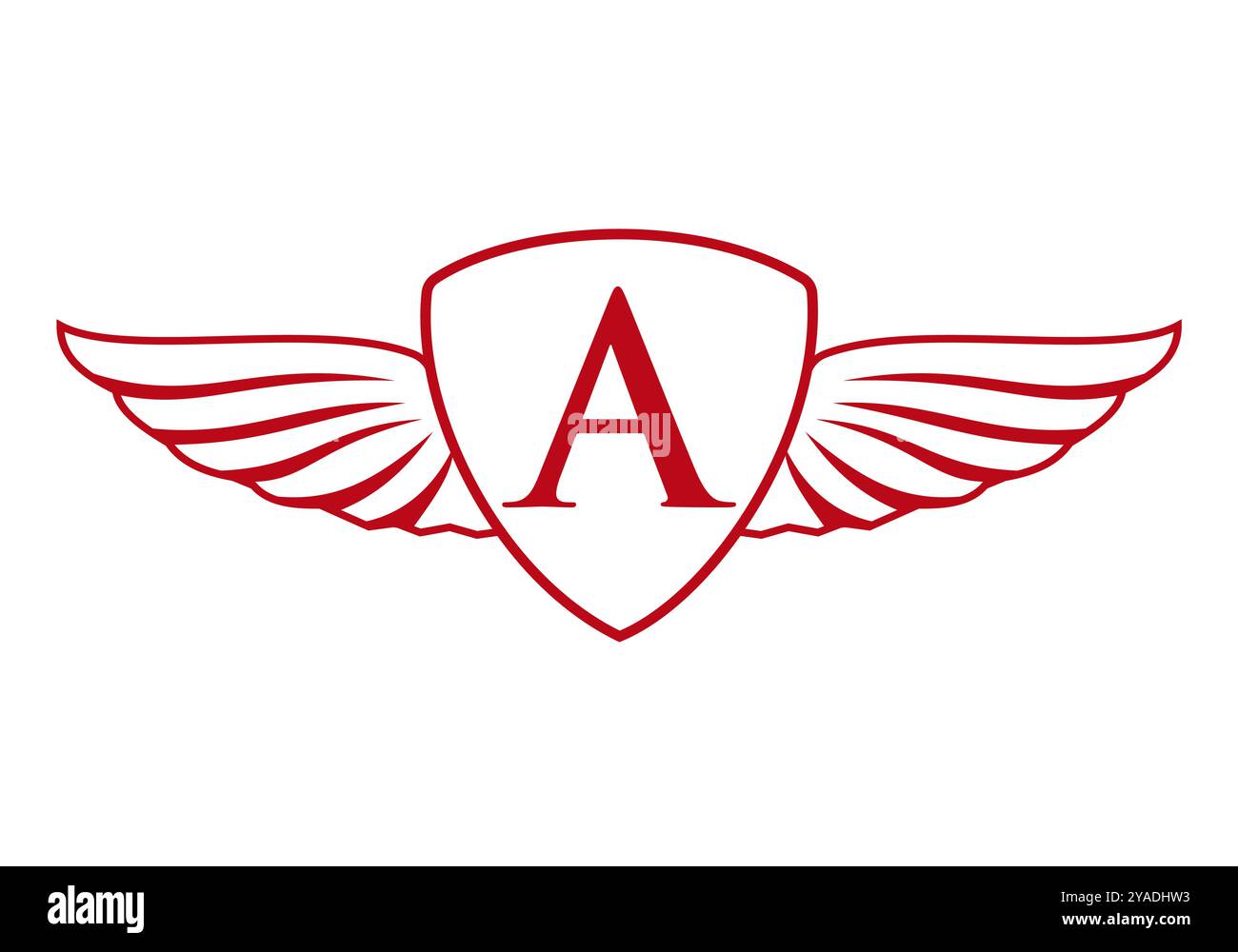 Letter A Wing Logo With Shield Icon Concept For Freight and ...