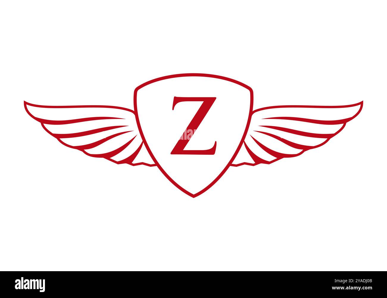 Letter Z Wing Logo With Shield Icon Concept For Freight and ...