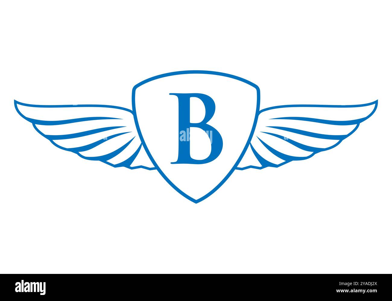Letter B Wing Logo With Shield Icon Concept For Freight and ...