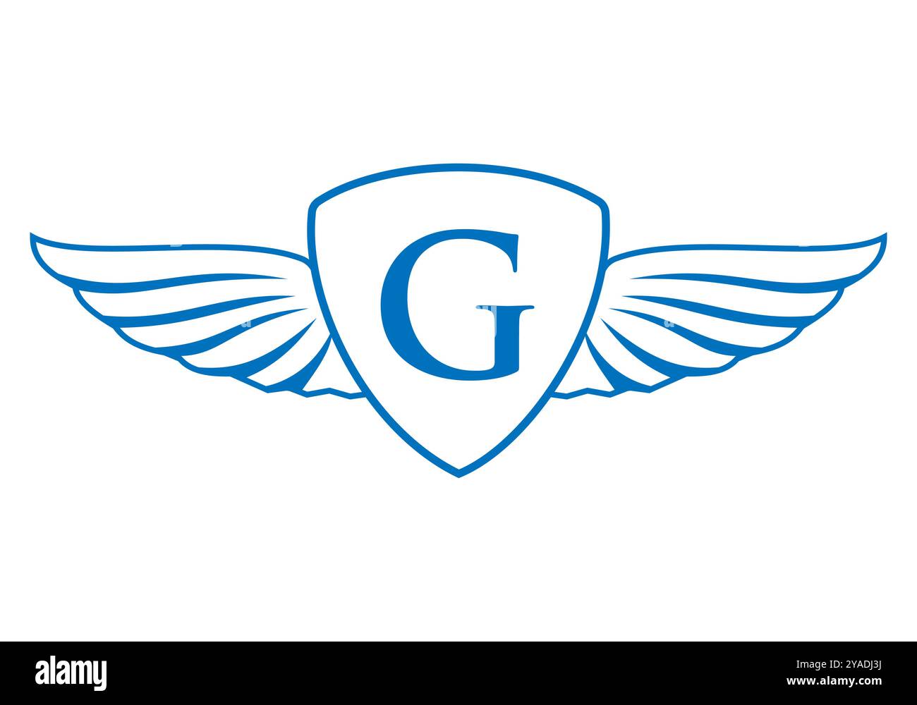 Letter G Wing Logo With Shield Icon Concept For Freight and ...