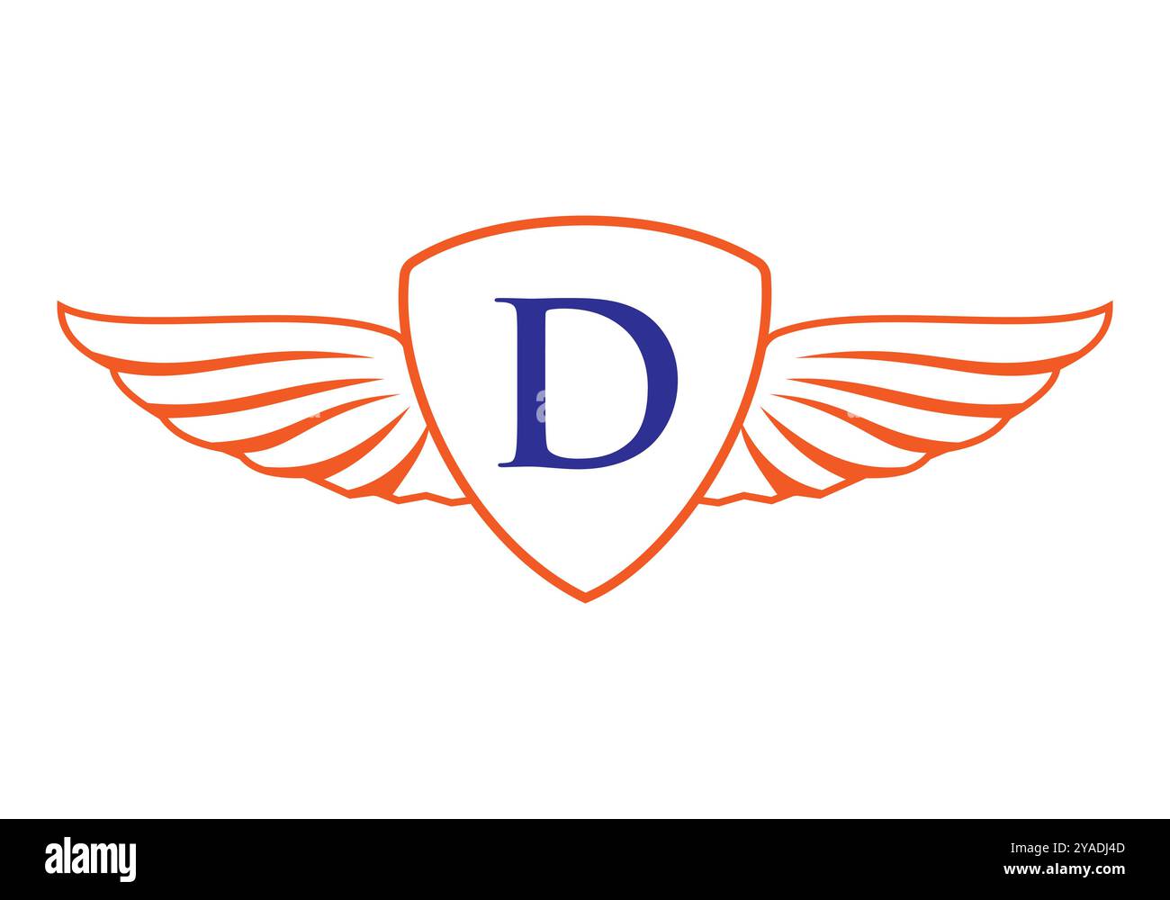 Letter D Wing Logo With Shield Icon Concept For Freight and ...