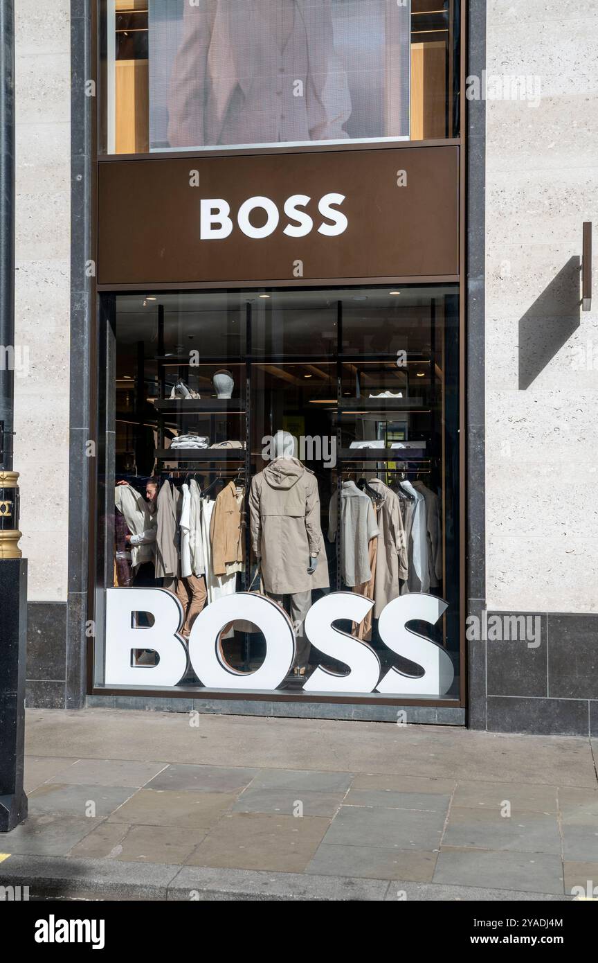London, UK - March, 23, 2024 : Boss store in London. Hugo Boss is one ...
