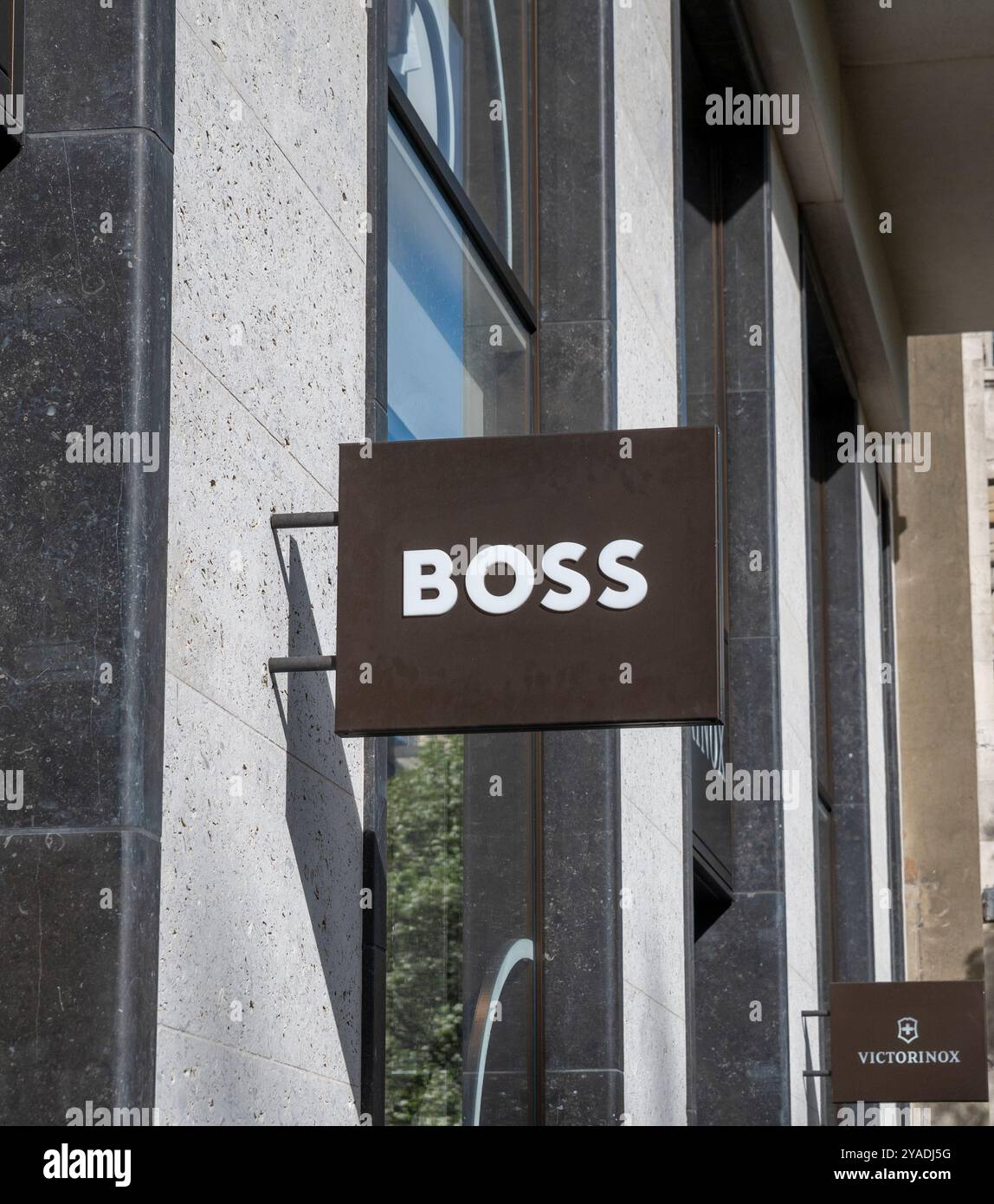 London, UK - March, 23, 2024 : Boss store in London. Hugo Boss is one ...