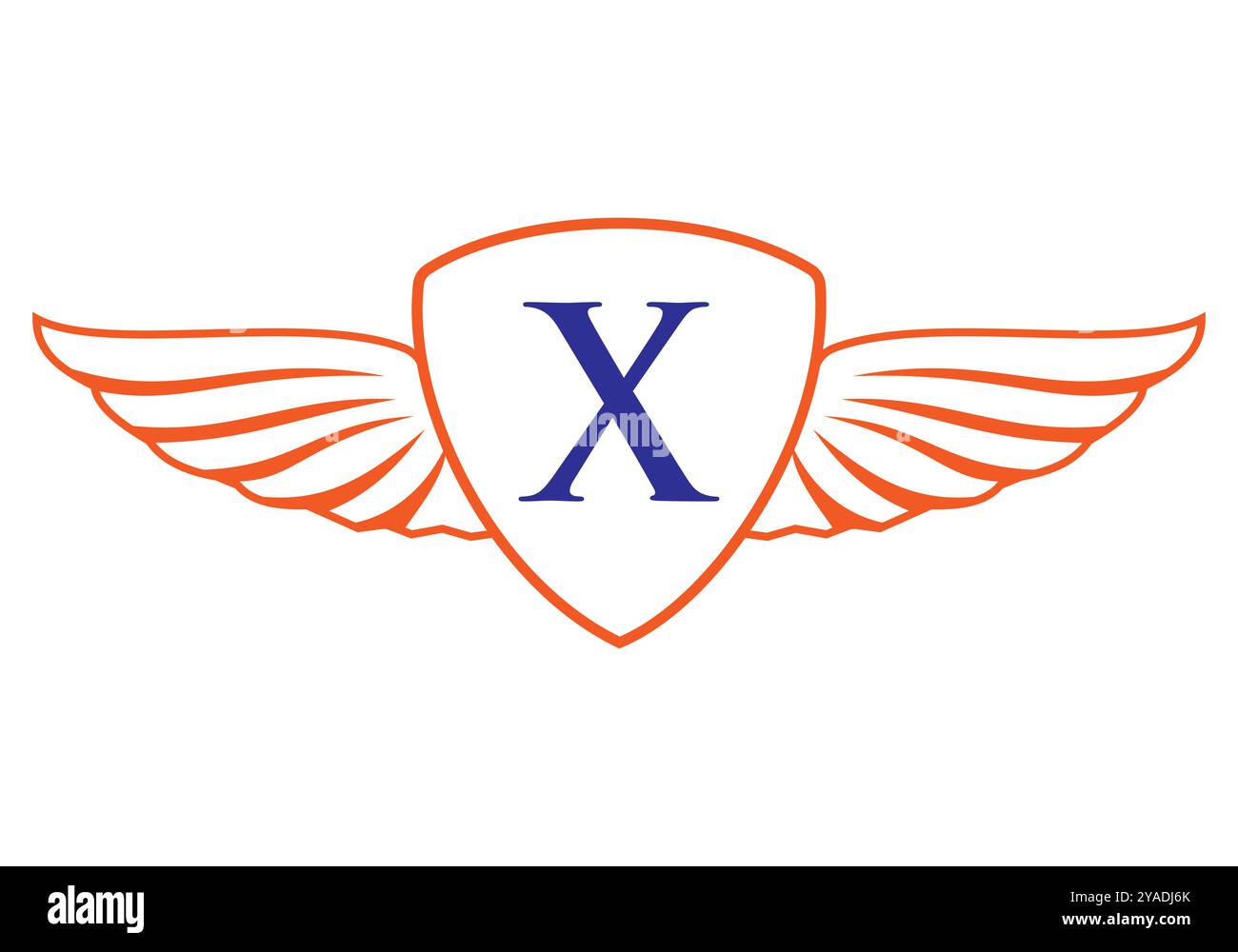 Letter X Wing Logo With Shield Icon Concept For Freight and ...