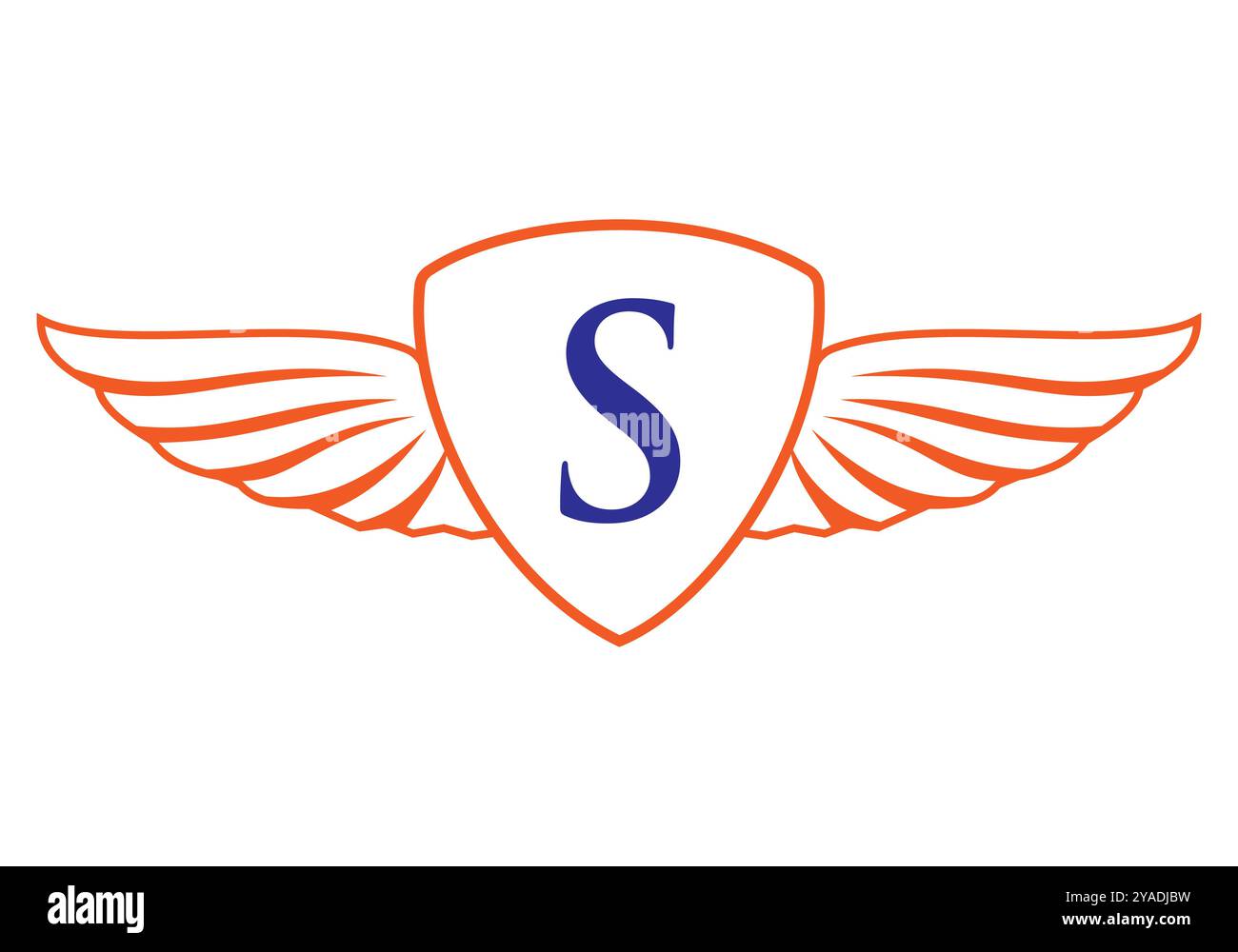 Letter S Wing Logo With Shield Icon Concept For Freight and ...