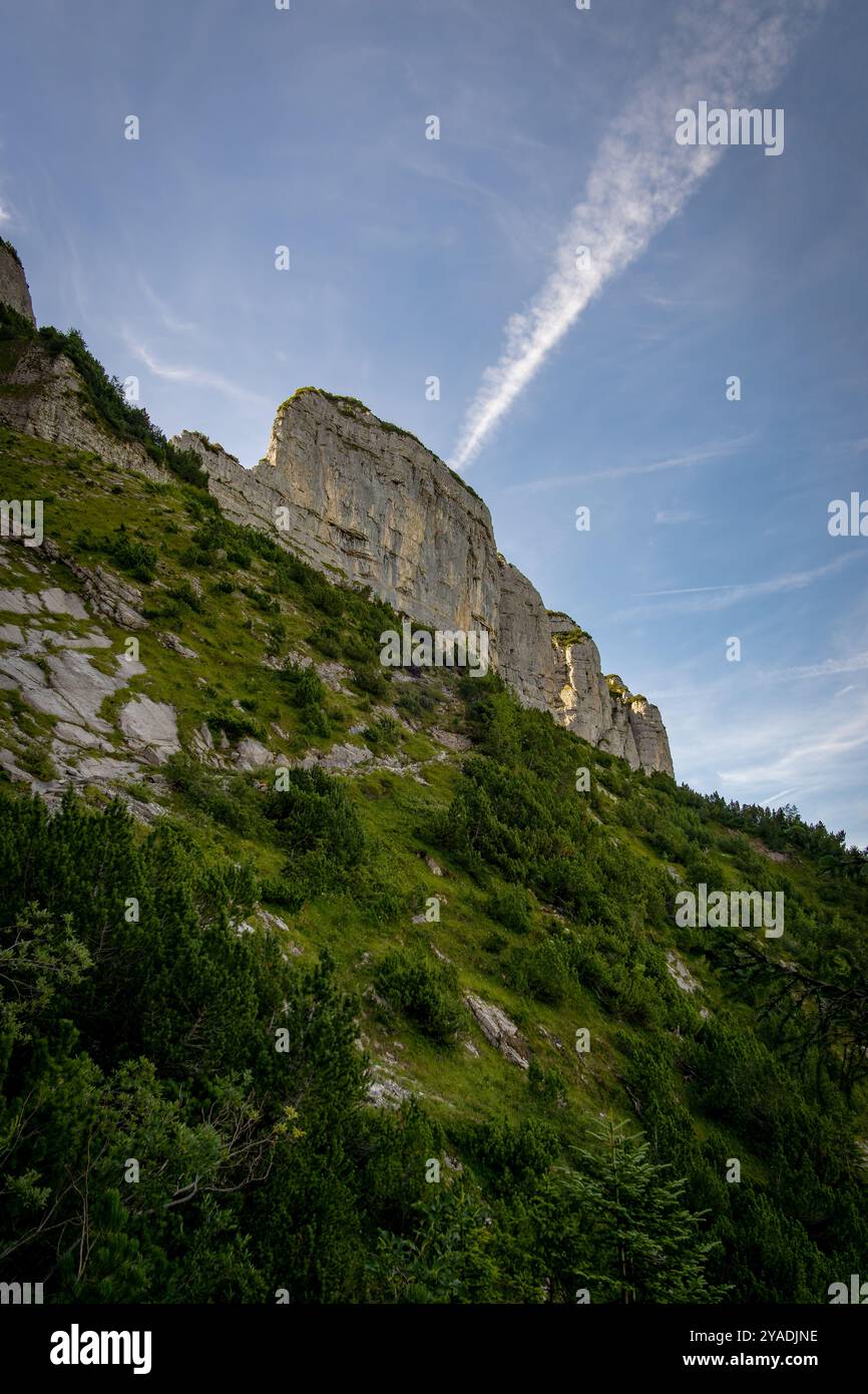 Aerial shot of the Chruzberg summit ridge, also known as Kreuzberg ...