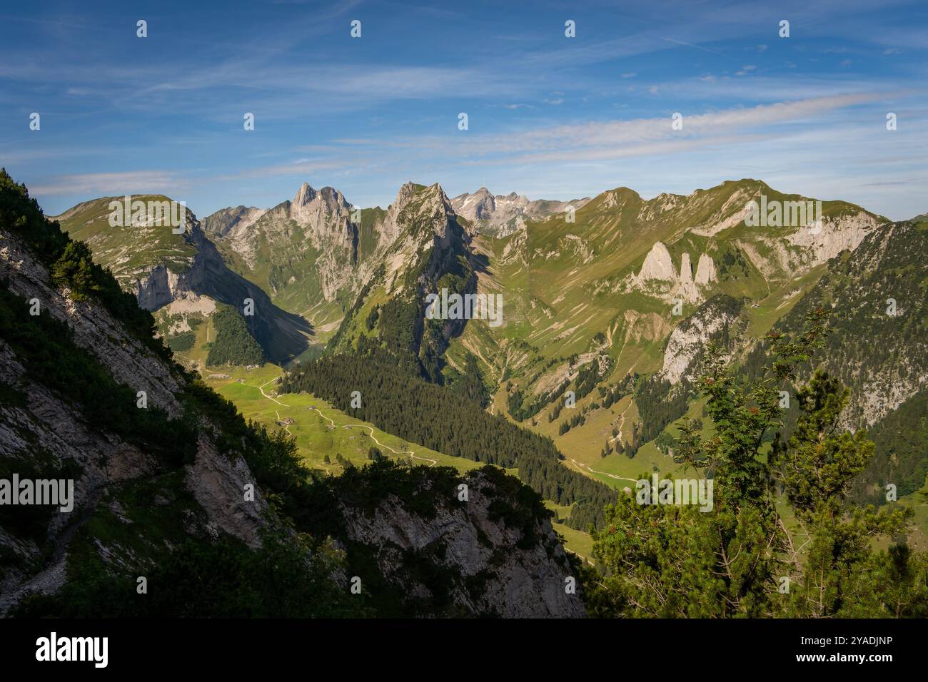 Aerial shot of the Chruzberg summit ridge, also known as Kreuzberg ...