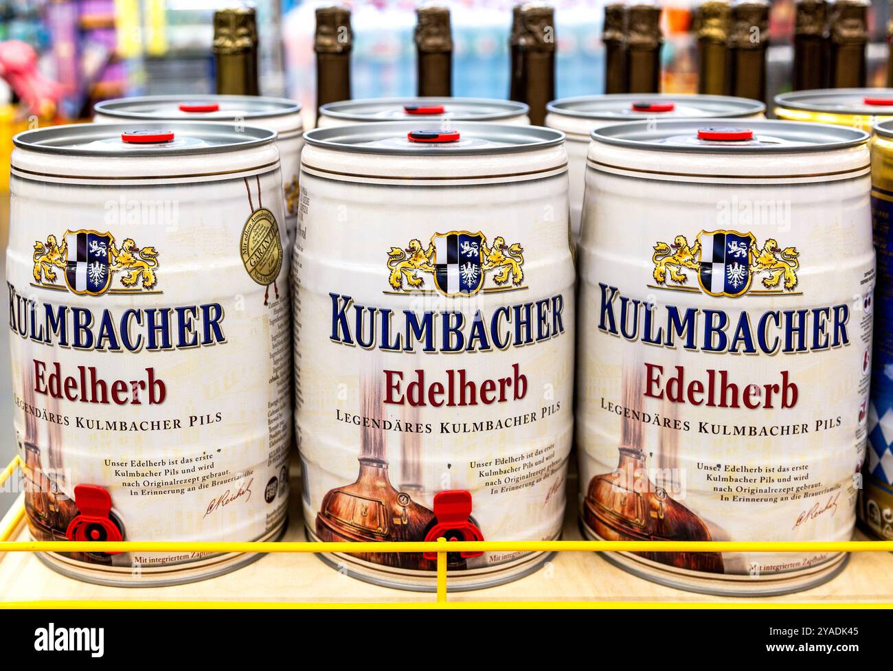Samara, Russia - September 30, 2024: Kulmbacher german alcoholic beer ...
