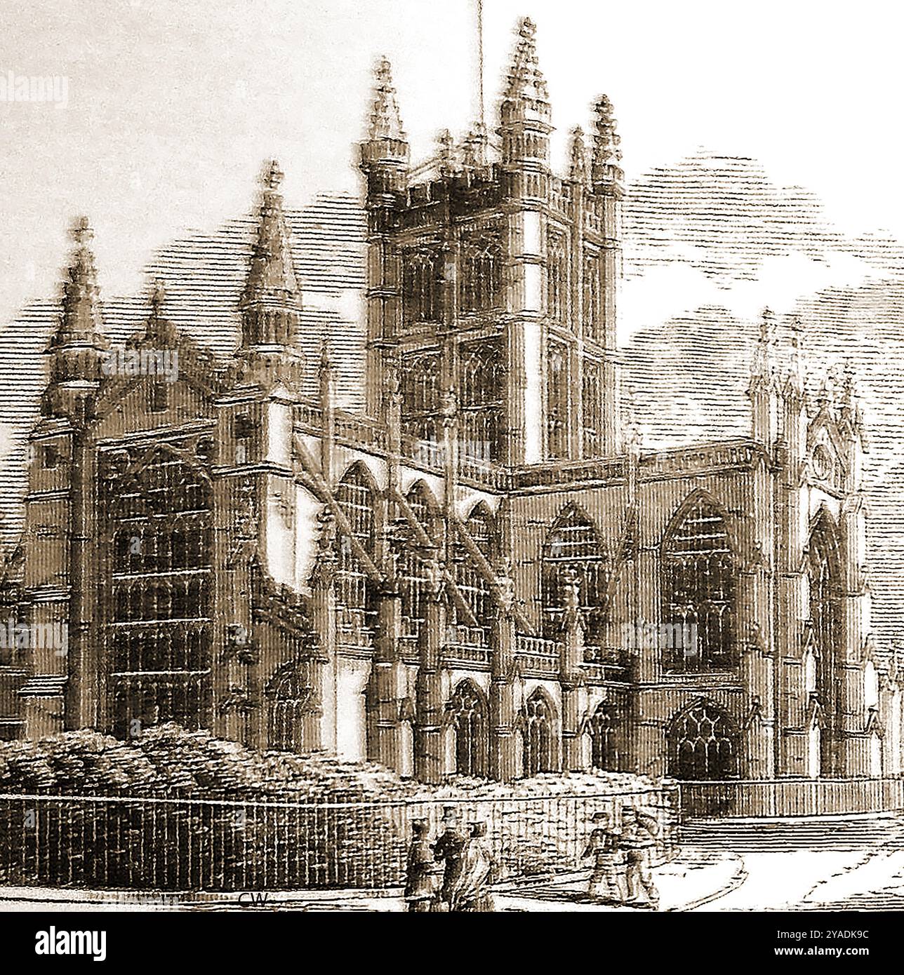 A 19th century showing the Perpendicular style of architecture - Abbey ...