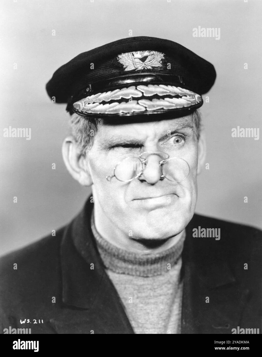 A portrait of British Comedian WILL HAY as Captain Ben Cutlet in ...