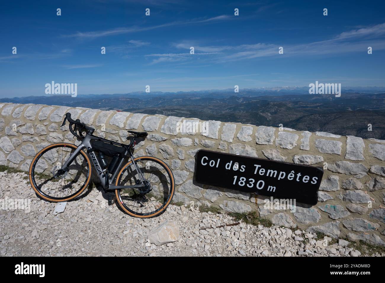 Col des Tempetes is just below the summit of Mont Ventoux and is often ...