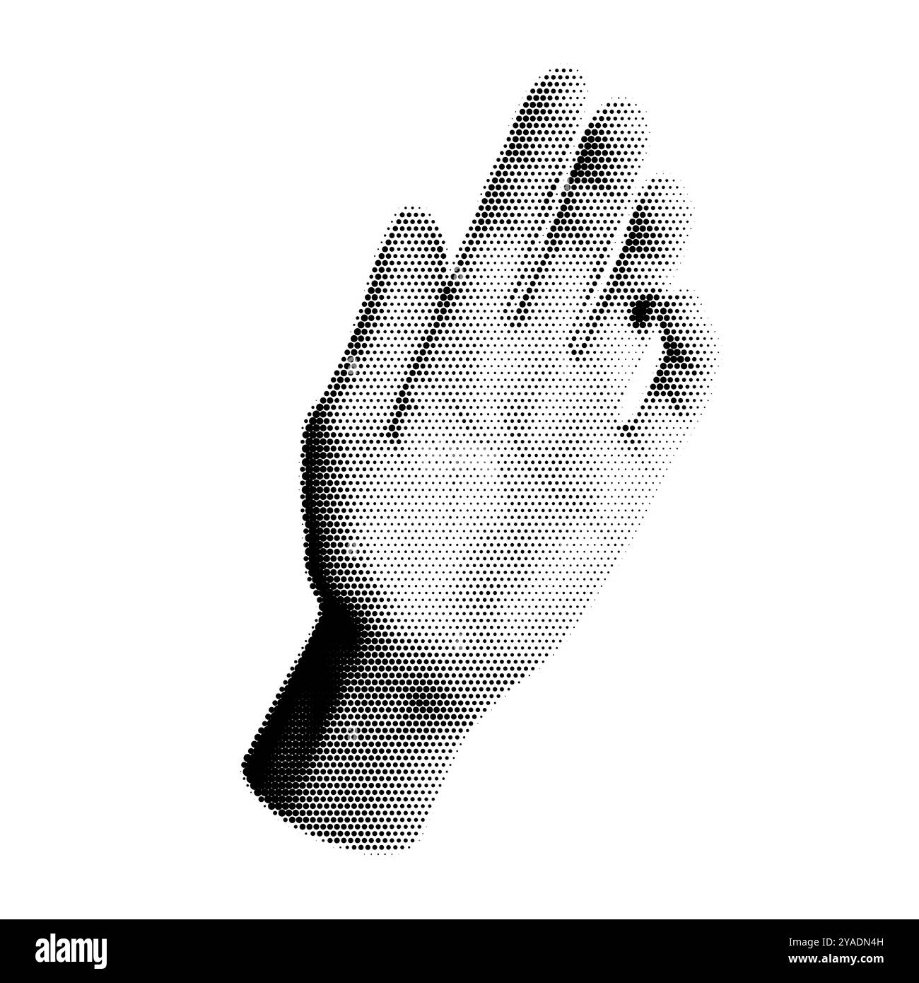 Halftone image of hand. Pop art retro style illustration Stock Vector Image & Art - Alamy