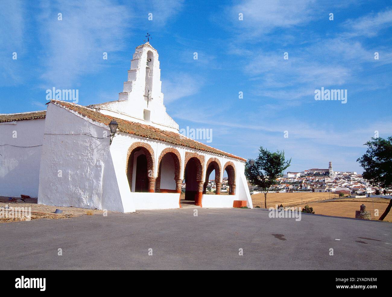 Mudejar church view village fuenteobejuna hi-res stock photography and ...