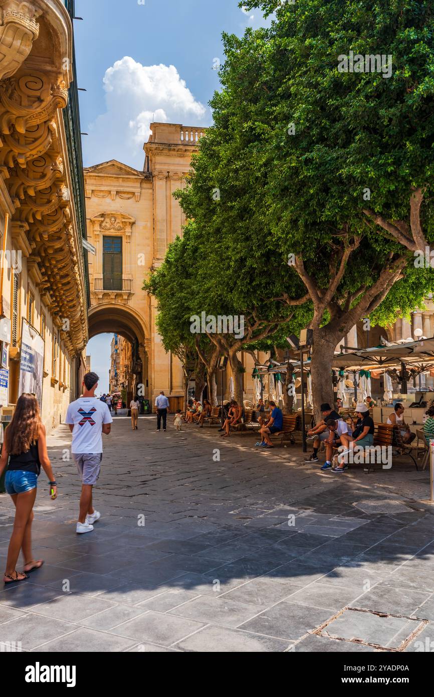 VALLETTA, MALTA - AUGUST 30 2024: People enjoy summer vacation in Valletta Stock Photo - Alamy