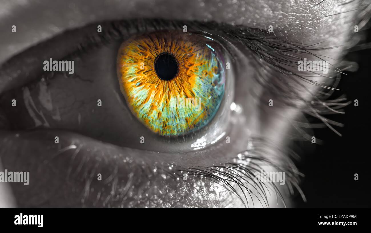 An Exceptional and Stunning CloseUp View of an Eye Featuring Vibrant ...