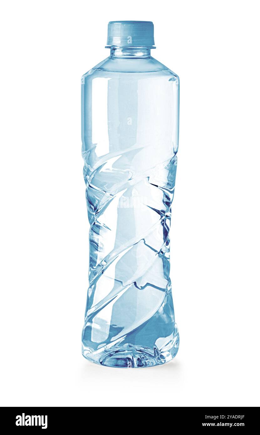 Small Plastic water bottle isolated on white background with clipping ...