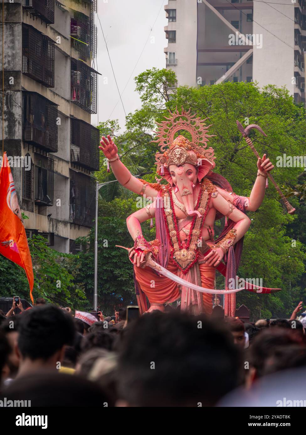 MUMBAI, INDIA - Sept 28, 2023 : Thousands of devotees bid adieu to ...