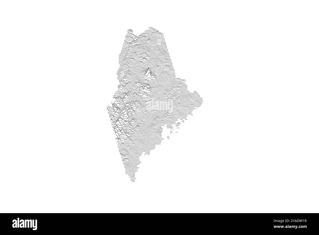 Physical map of maine hi-res stock photography and images - Alamy