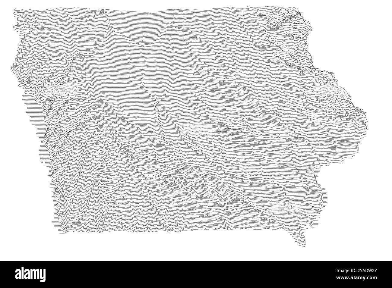 Iowa elevation map hi-res stock photography and images - Alamy