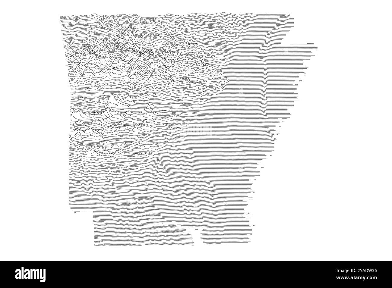 Ozark Mountains Elevation Map Boston Mountains | Arkansas, Map,