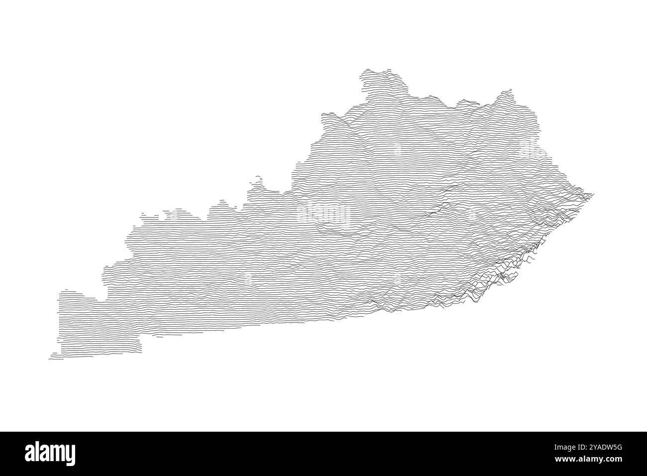 Kentucky elevation map hi-res stock photography and images - Alamy