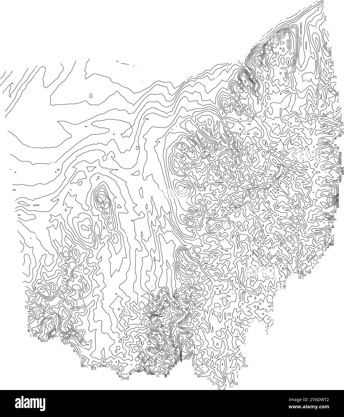 Ohio elevation map hi-res stock photography and images - Alamy