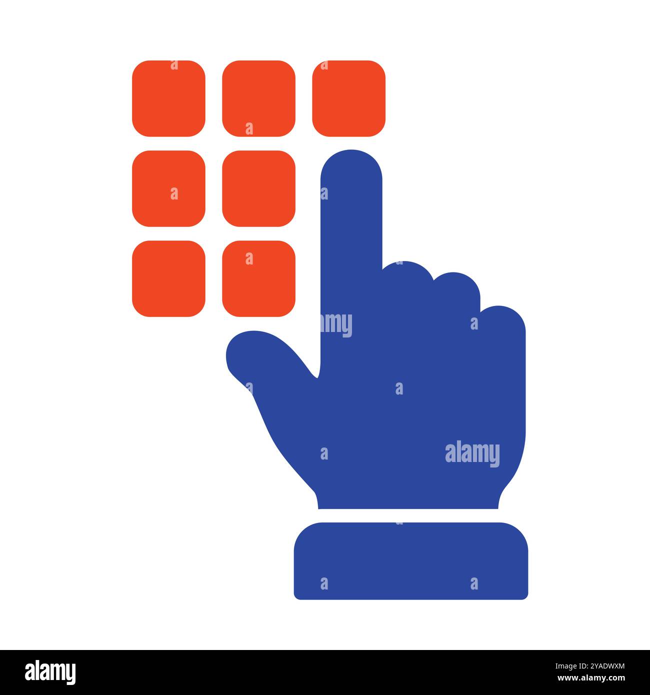 Hand finger entering pin code icon. Unlock and password symbol ...