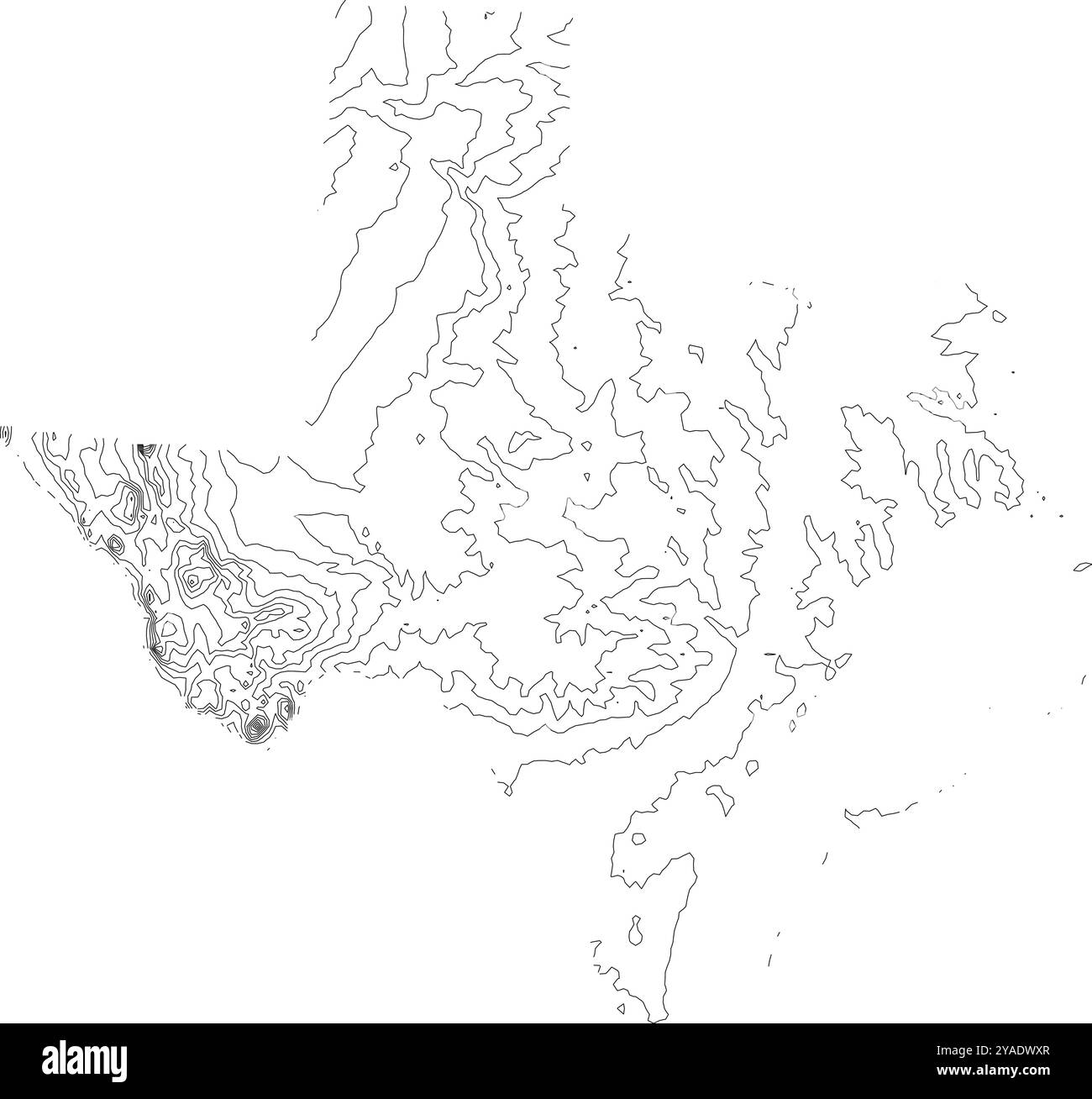 Texas elevation map hi-res stock photography and images - Alamy