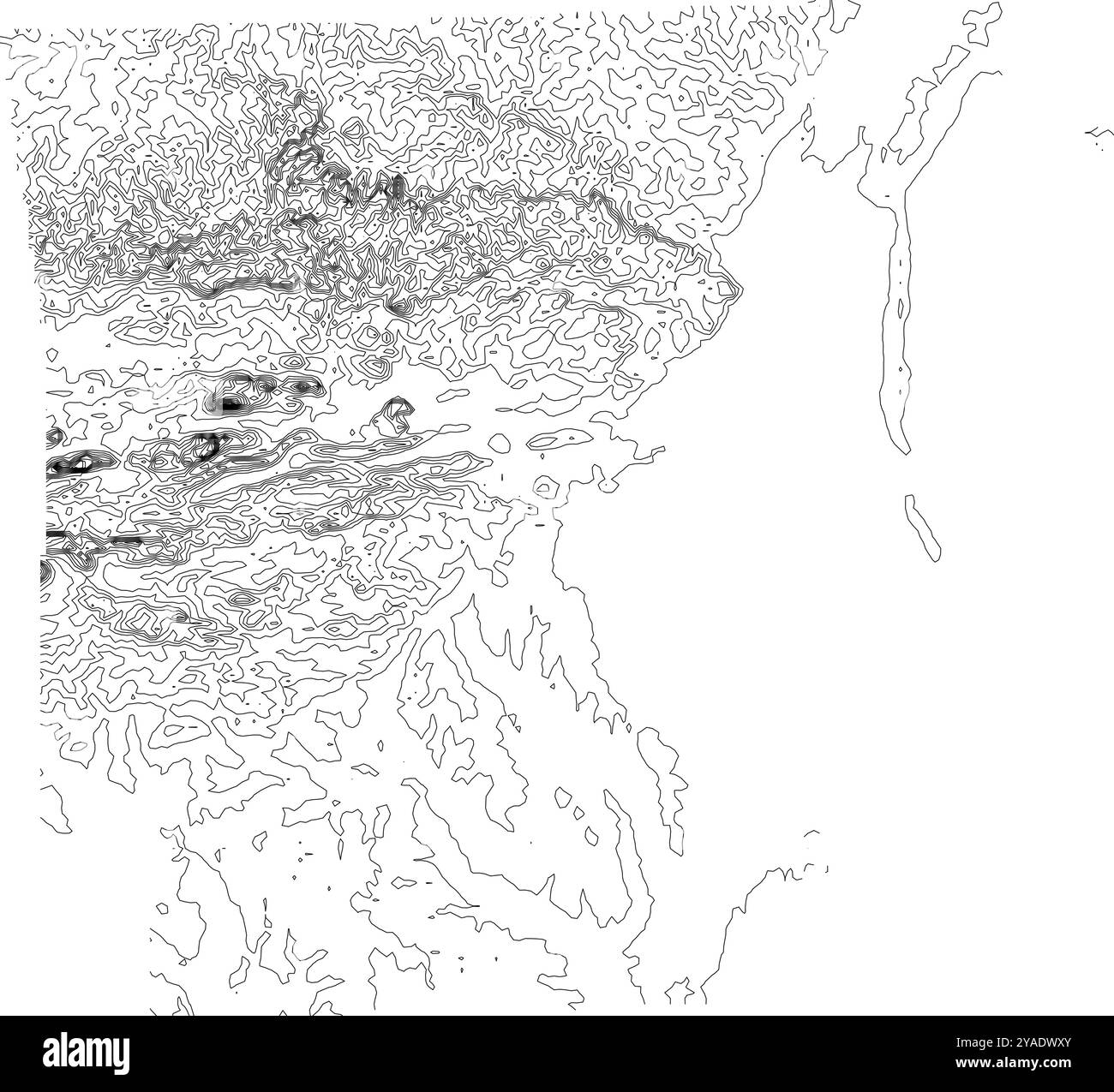 Physical map of arkansas Black and White Stock Photos & Images - Alamy