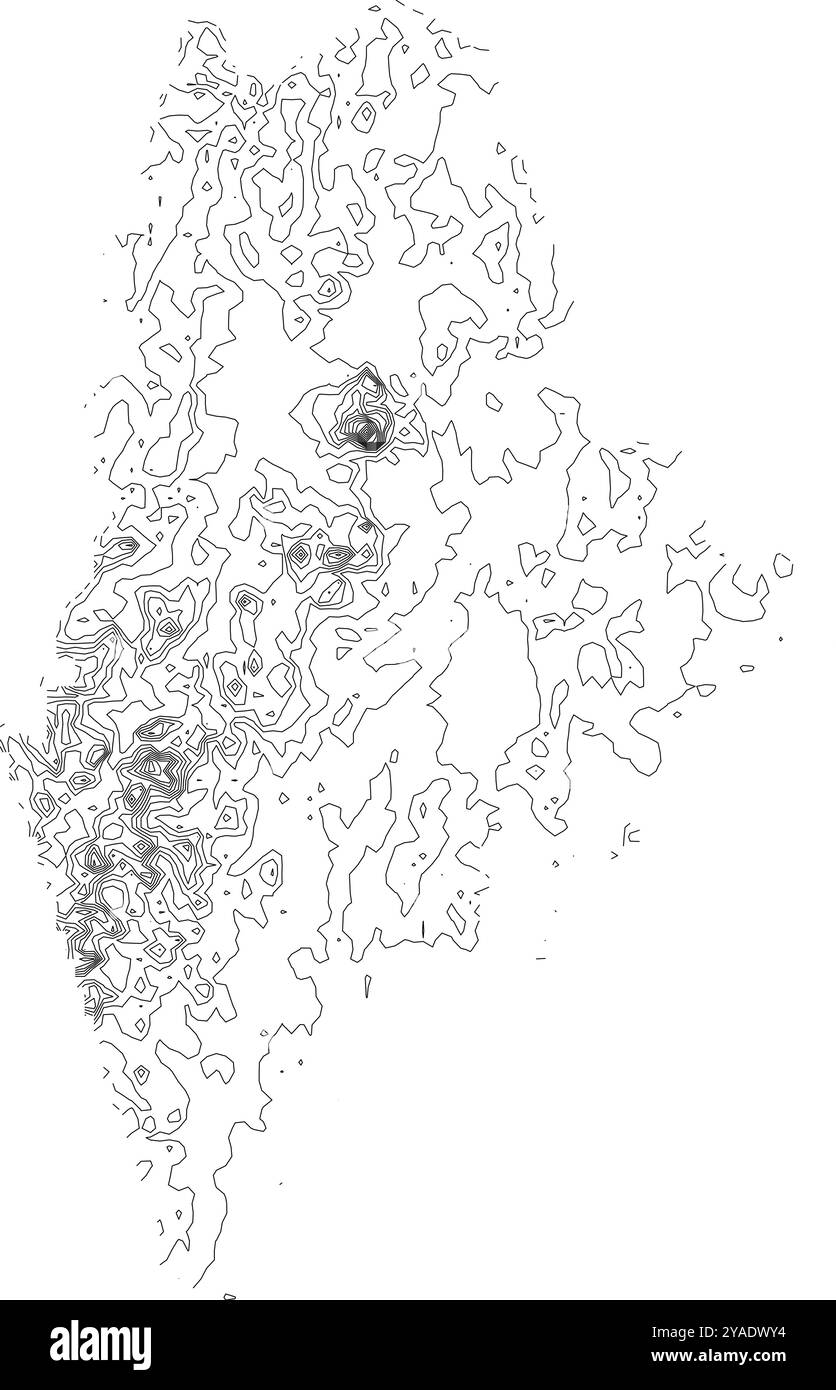 Maine elevation map hi-res stock photography and images - Alamy