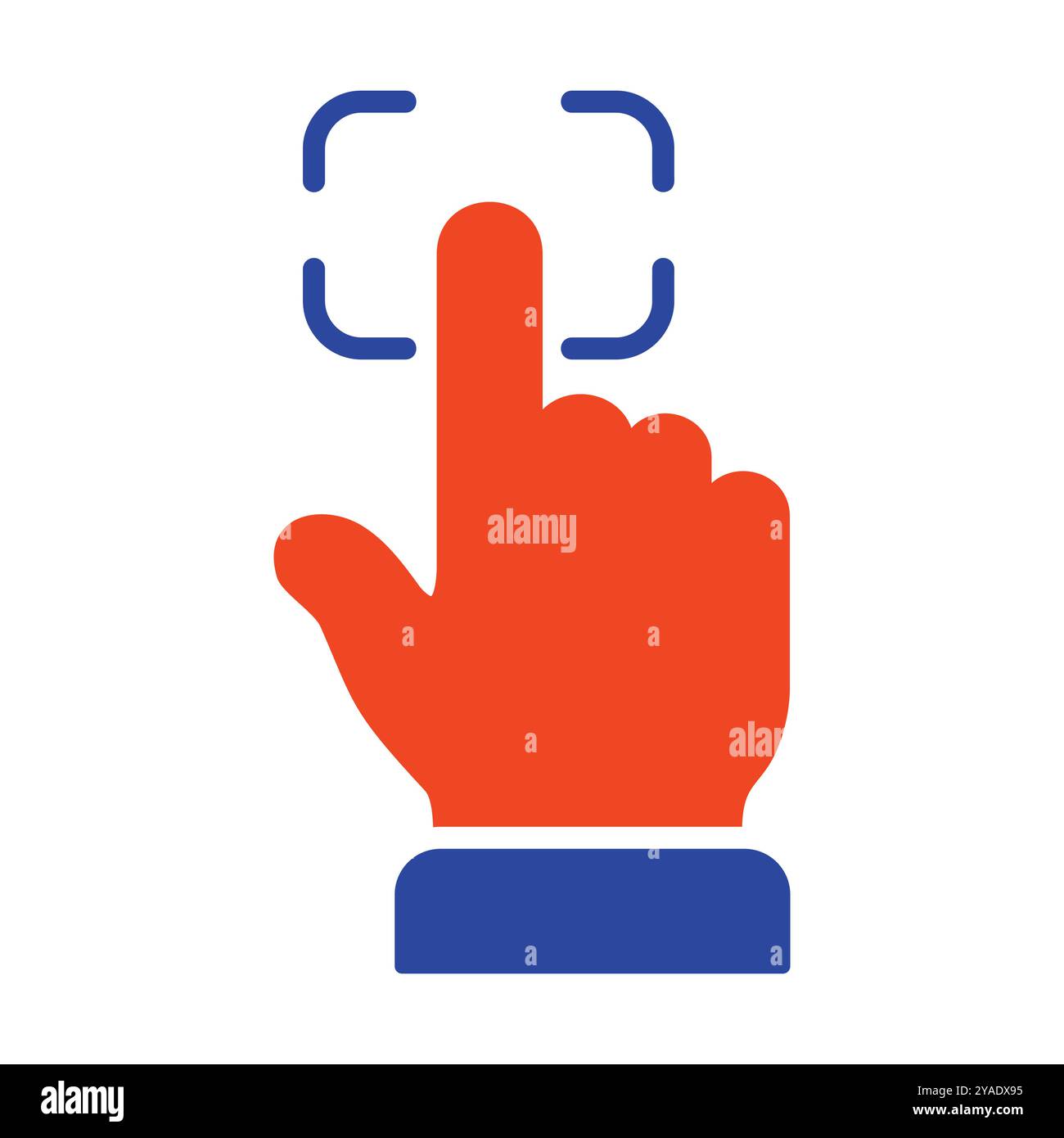 Fingerprint scanning vector icon. Biometrics concept. Security sign ...